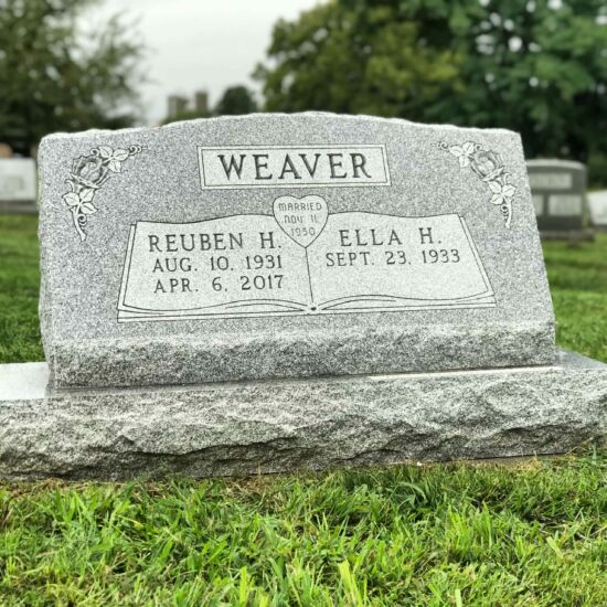 Custom Granite Slant Monuments & Headstones in Pennsylvania - Weaver ...